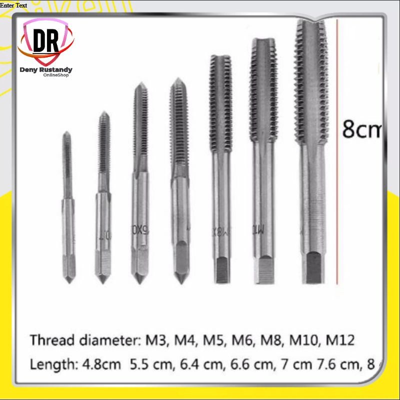 Jual Mata Bor Pembuat Ulir Baut HSS Drill Tap Bits Set isi 7Pcs | Shopee Indonesia