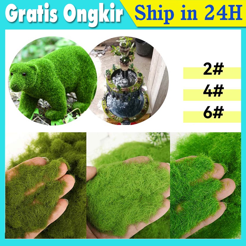 Jual 50 gr Lumut Kering / Green moss / Rumput Kering Sintetis ...