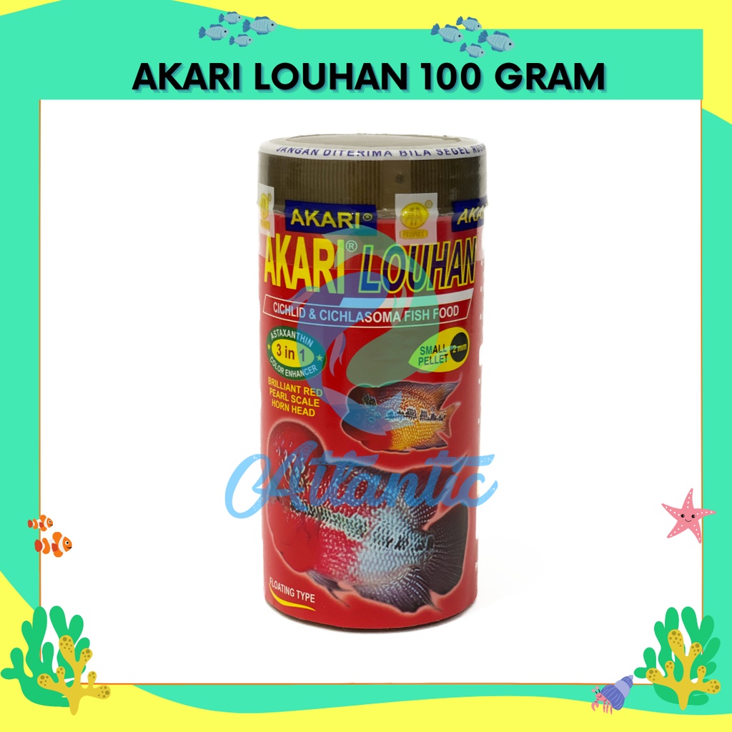 Jual Akari Louhan 3in1 100 Gram Pelet Lohan Pakan Makanan Ikan Lohan ...