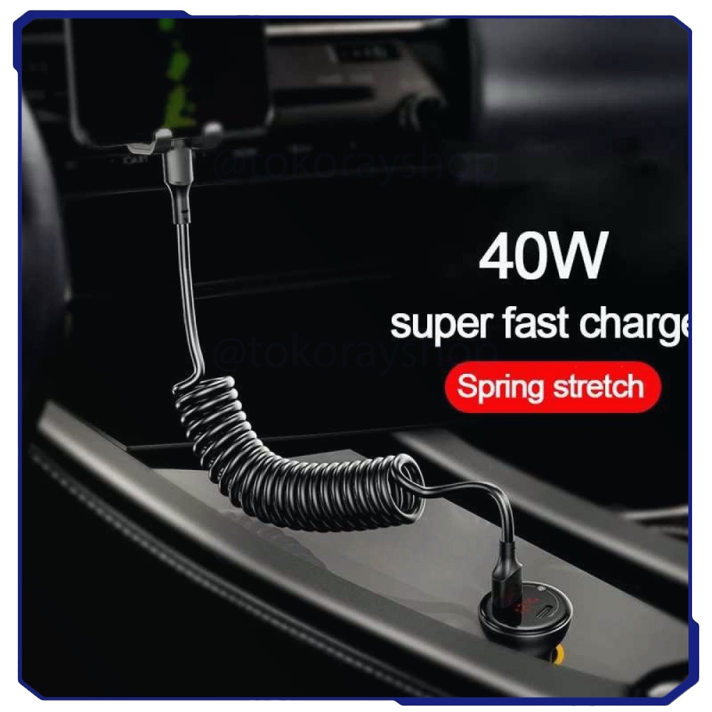 Jual Kabel Charger USB Type C Spring Telescopic Fast Charging - PUC1 ...