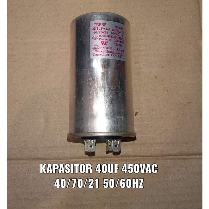 Jual Kapasitor Kompressor Outdoor AC 5PK Aqua Haier CBB65 40 uF mF ...