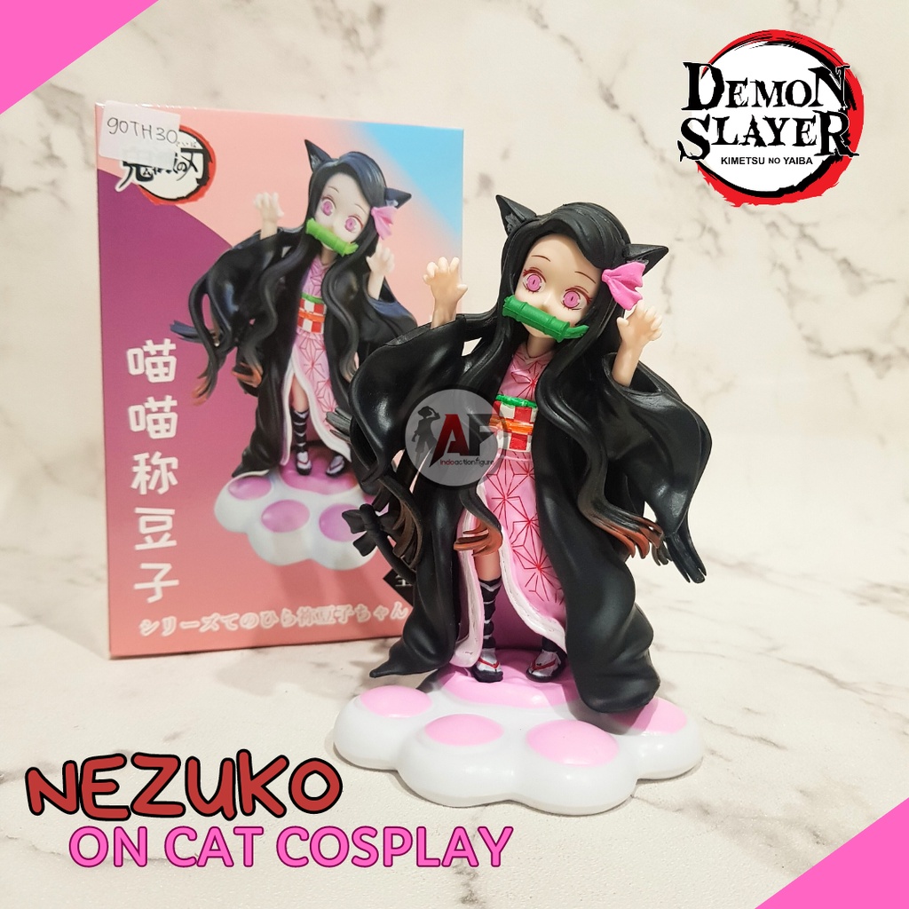 Jual Action Figure Demon Slayer Nezuko on Cat Cosplay W Studio design ...