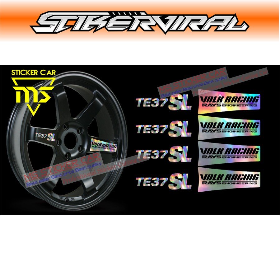 Jual TE37 SL JDM Stickers Rays Volk Racing Wheels Decals 17-20 inch ...