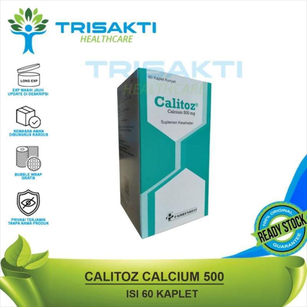 Jual Calitoz Calcium 500mg 1 Botol 60 Kaplet Suplemen Kesehatan ...