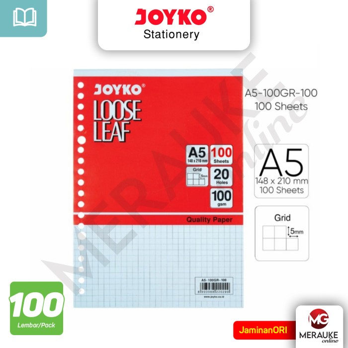 Jual JOYKO Loose Leaf GRID Ukuran A5 Isi 100 Lembar A5-100 GR-100 | Shopee Indonesia