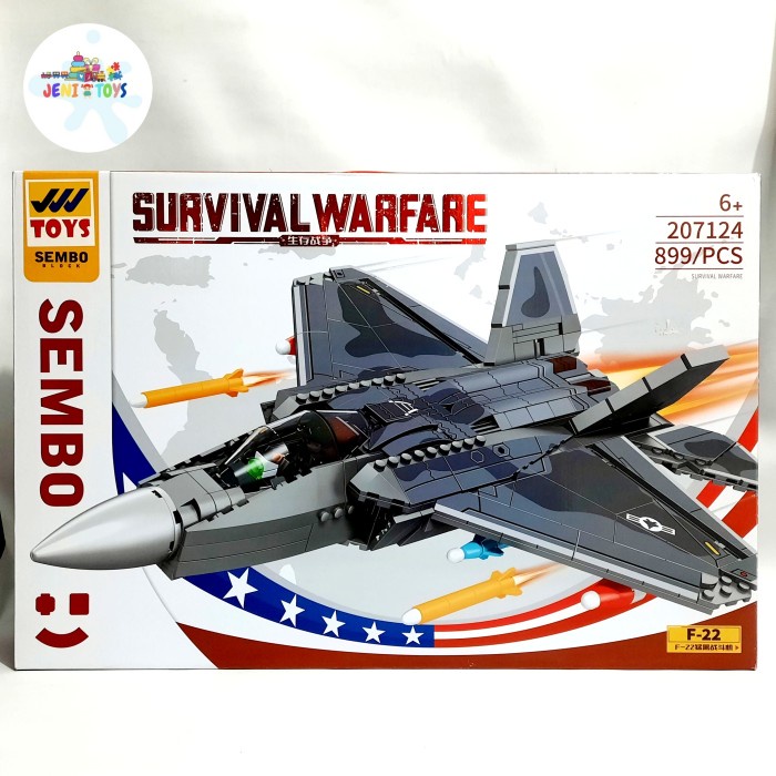 Jual brick sembo block pesawat tempur F-22 F22 Raptor Fighter Jet 899 ...