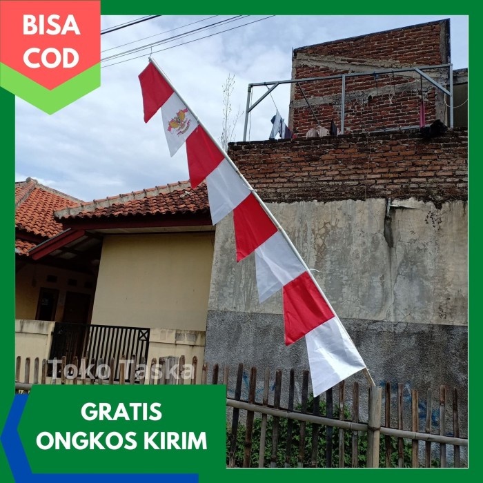 Jual EDD Bendera Umbul Umbul Merah Putih Kain Warna Biru Hijau Indonesia - Merah Putih | Shopee ...