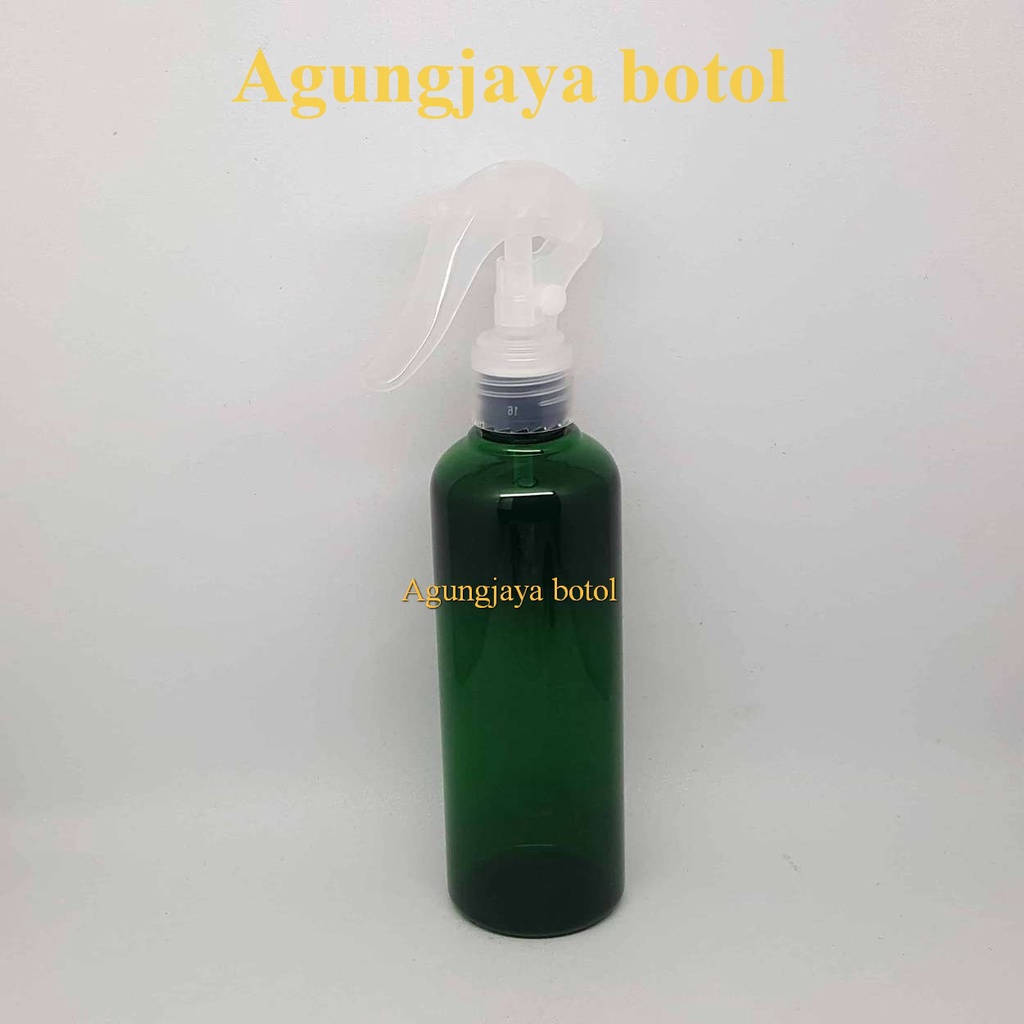 Jual Botol Plastik 250 ml Br Hijau Transparant Tutup Mini Trigger / Botol Kispray / Botol ...