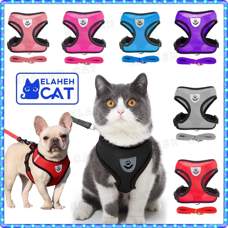 Jual Tali Kucing Kitten Rompi Pengikat Reflektif Harness Kucing Anjing ...