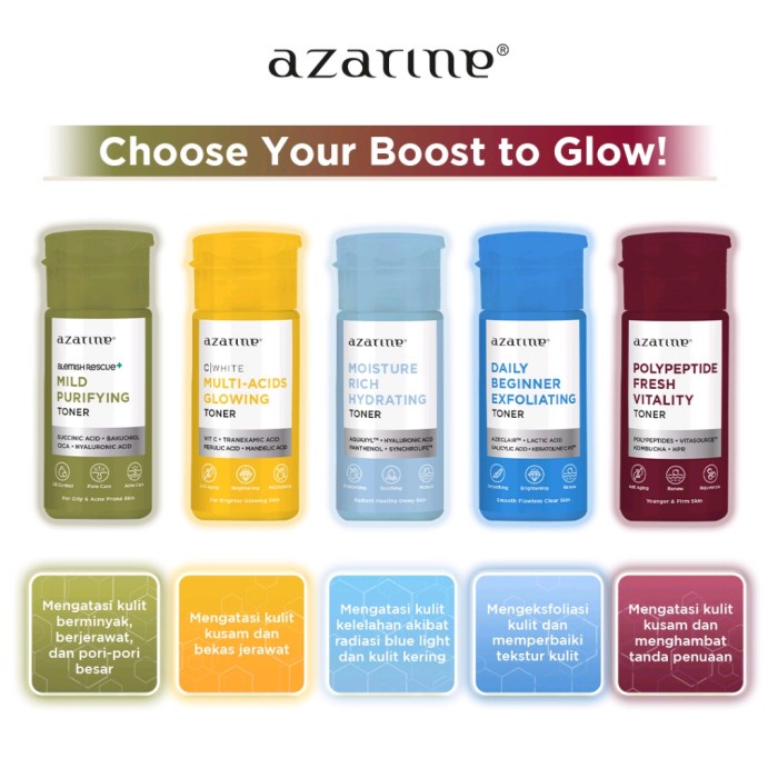 Jual Azarine Toner Exfoliating / Multi-Acids /Mild Purifying ...