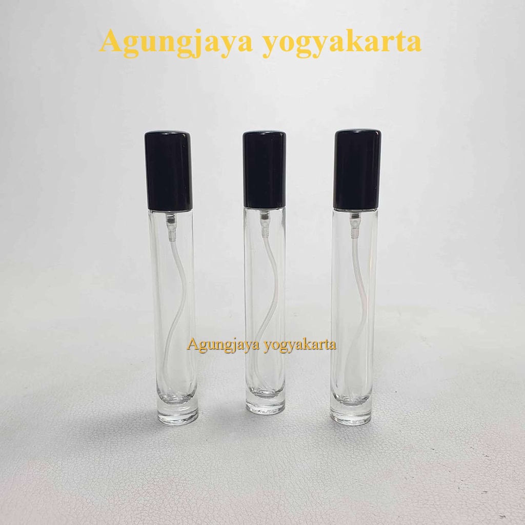 Jual Botol Spray Kaca 10 ml Lilin Drat Trans Cap Black / Botol Parfum ...