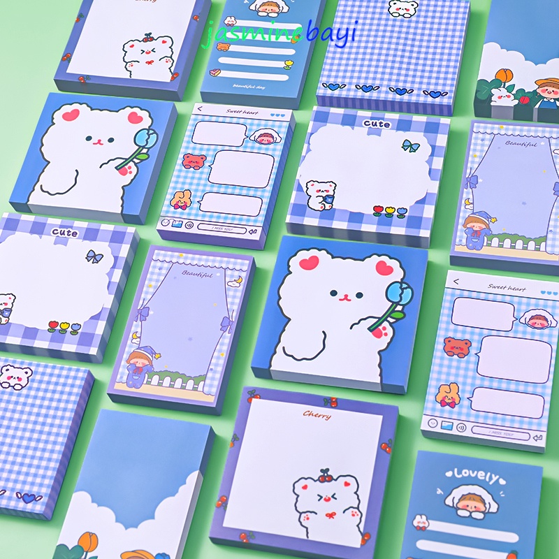 Jual Sticky Notes Aesthetic Kertas Memo Sticky Notes Lucu Mini Book ...