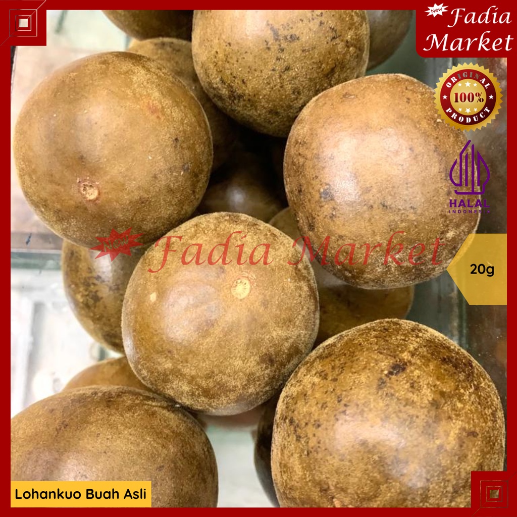 Jual Lohankuo Lohanko Luo Han Kuo Buah Murni Asli Bulat 20g (Instant ...