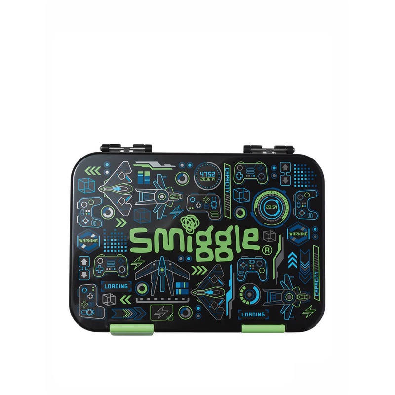 Jual Smiggle Virtual Happy Medium Bento Lunchbox Black - IGL441205BLK ...