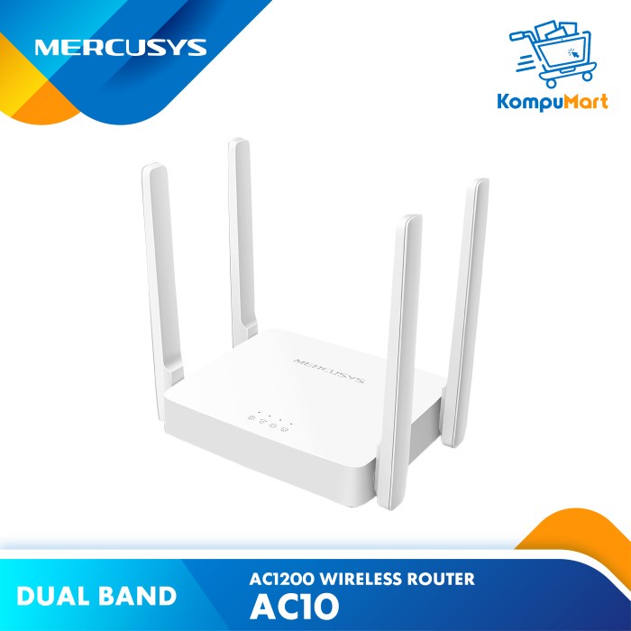 Jual Mercusys AC1200 AC10 300Mbps Wireless Dual Band Router | Shopee ...