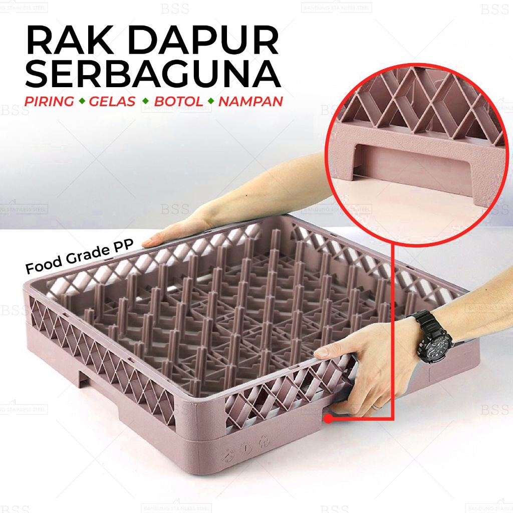 Jual Keranjang Rak Piring Mangkuk Catering Plastik Krat Gelas Botol 64 ...