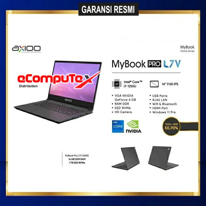 Jual LAPTOP AXIOO MYBOOK PRO L7V (16N9-5) i7 16GB 1TB 14"FHD IPS TKDN ...