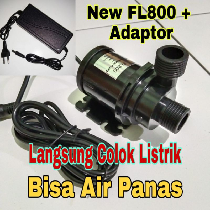 Jual Pompa Air Pendorong Water Heater Shower Booster Drat Luar 1/2 1/2" DC 12V FL800 + Adaptor ...