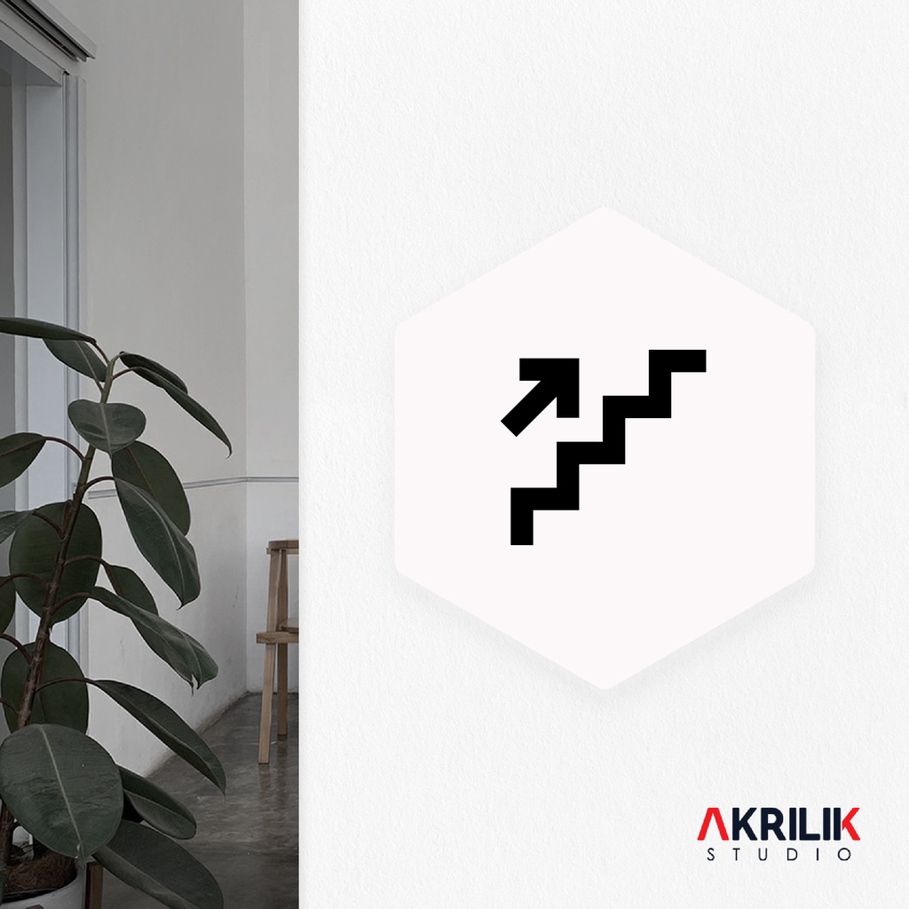 Jual Sign Board Akrilik Naik Tangga Papan Acrylic Signage Tempel ...