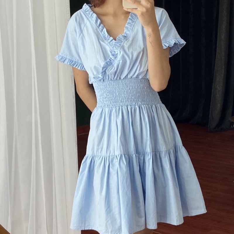Jual DAHLIA DRESS / KIMONO RUFFLE DRESS / DRSSS RUFFLE SERUT / DRESS ...