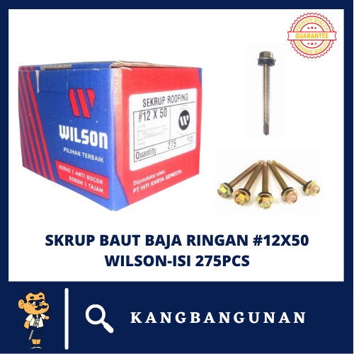 Jual Skrup Baut Baja Ringan/Spandek/Holo/Roofing 12x50 WILSON isi 275 ...