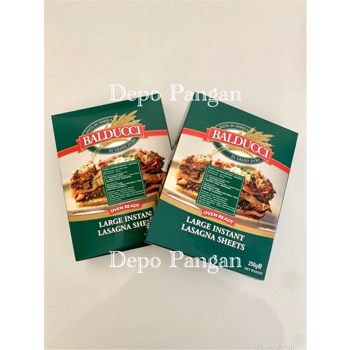 Jual BALDUCCI LARGE LASAGNA INSTANT SHEET 250 GR / LASAGNA SHEET ...