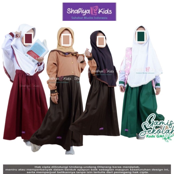 Jual Seragam Sekolah SD Model Gamis Shafiya Kids Merah Putih Pramuka ...