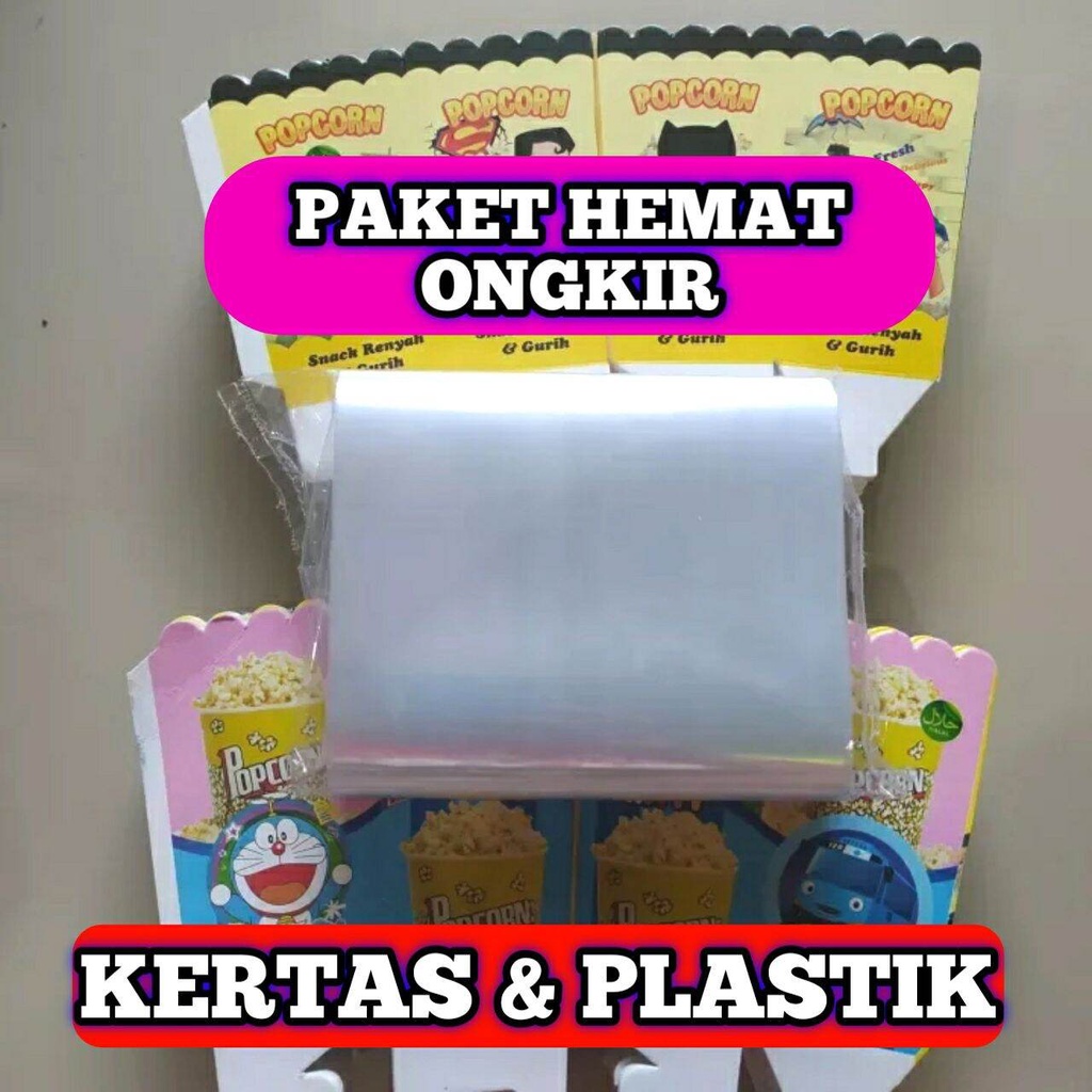 Jual kertas popcorn 9x5 dan plastik popcorn | kertas popcorn 1 pack 10 ...