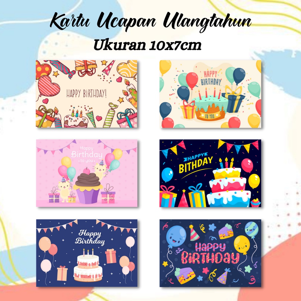 Jual (18 PCS) KARTU UCAPAN ULTAH / BIRTHDAY CARD / GREETING CARD ...