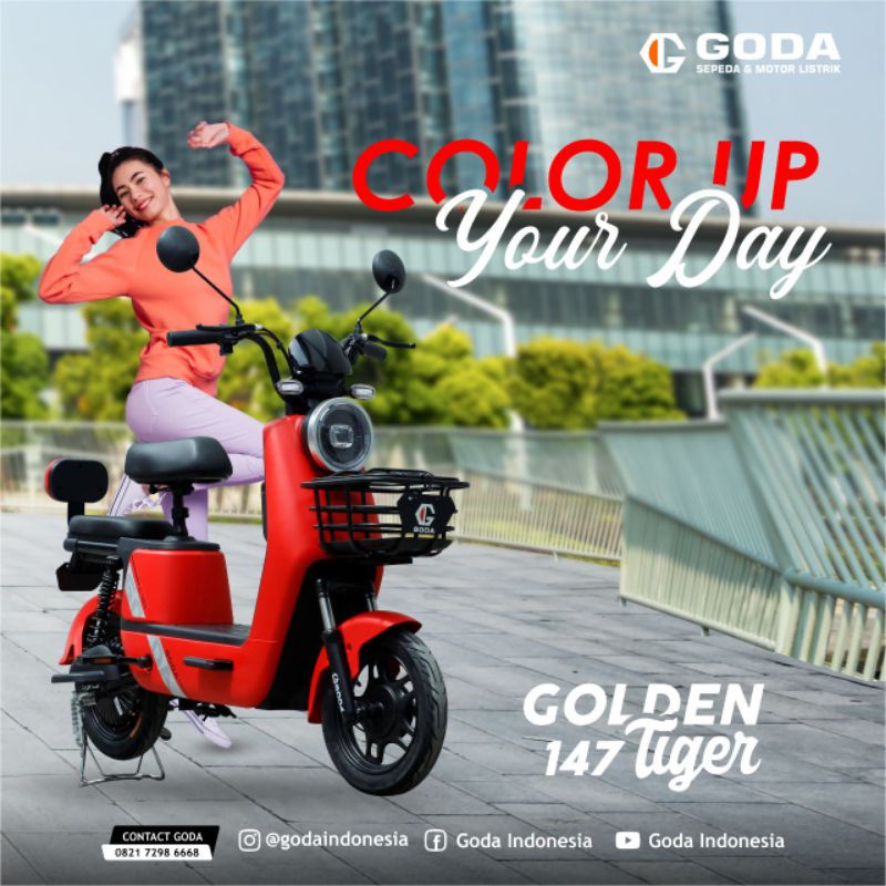 Jual Sepeda Listrik Goda 147 Golden Tiger 500 Watt 48 volt 13 AH ...