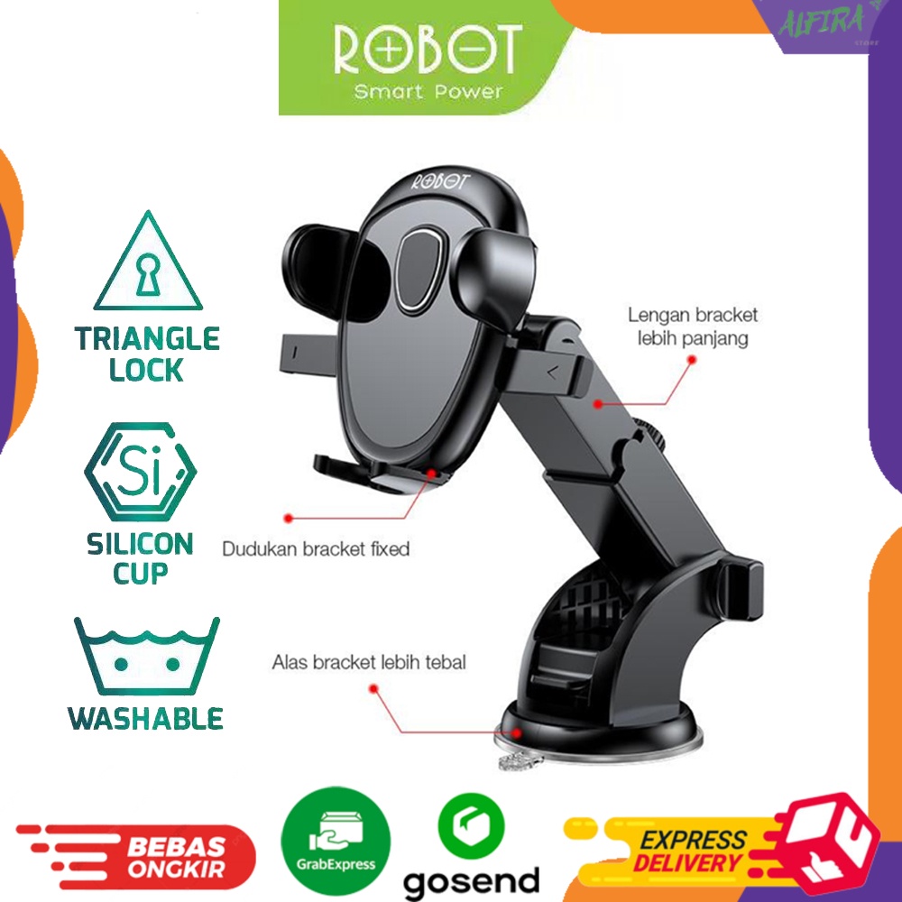 Jual Universal Car Holder For Smartphone Car Stand Holder ROBOT RT ...