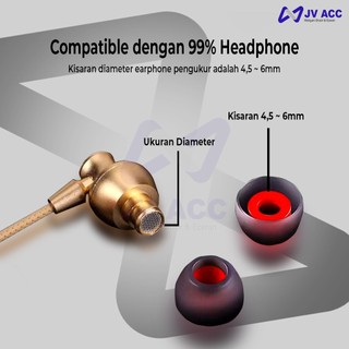 Jual EARTIPS KARET HEADSET HANDSET EARPHONE HANDSFREE UNIVERSAL ...
