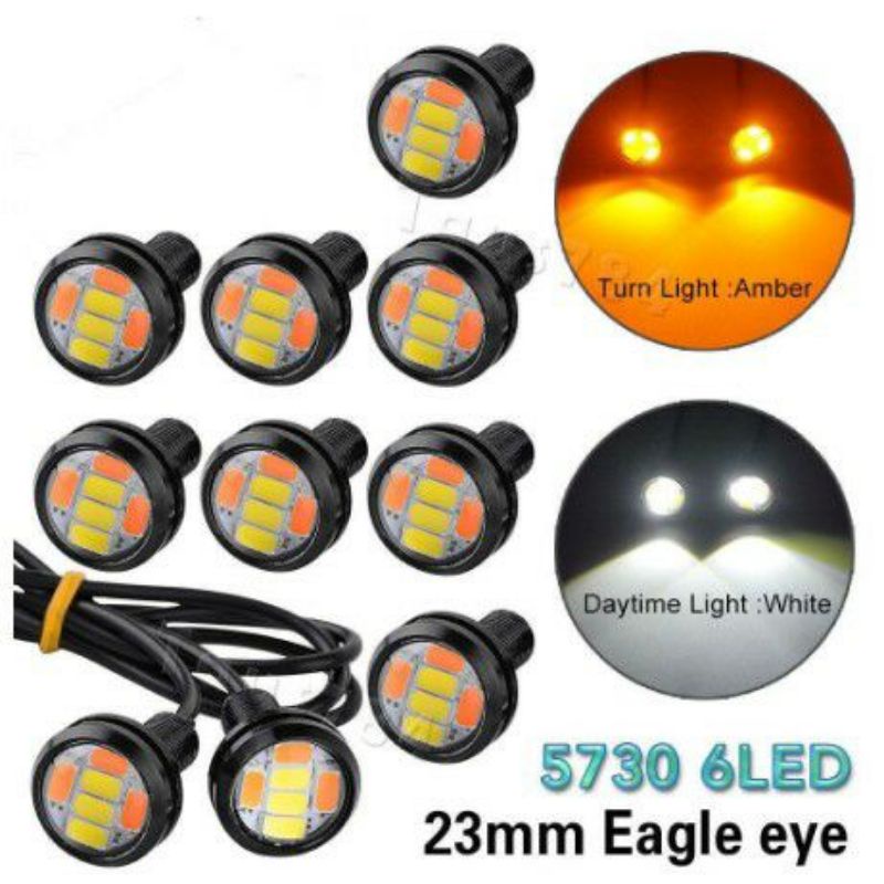 Jual Lampu led eagle eye 2 warna DRL plus sein 12v mobil motor | Shopee Indonesia