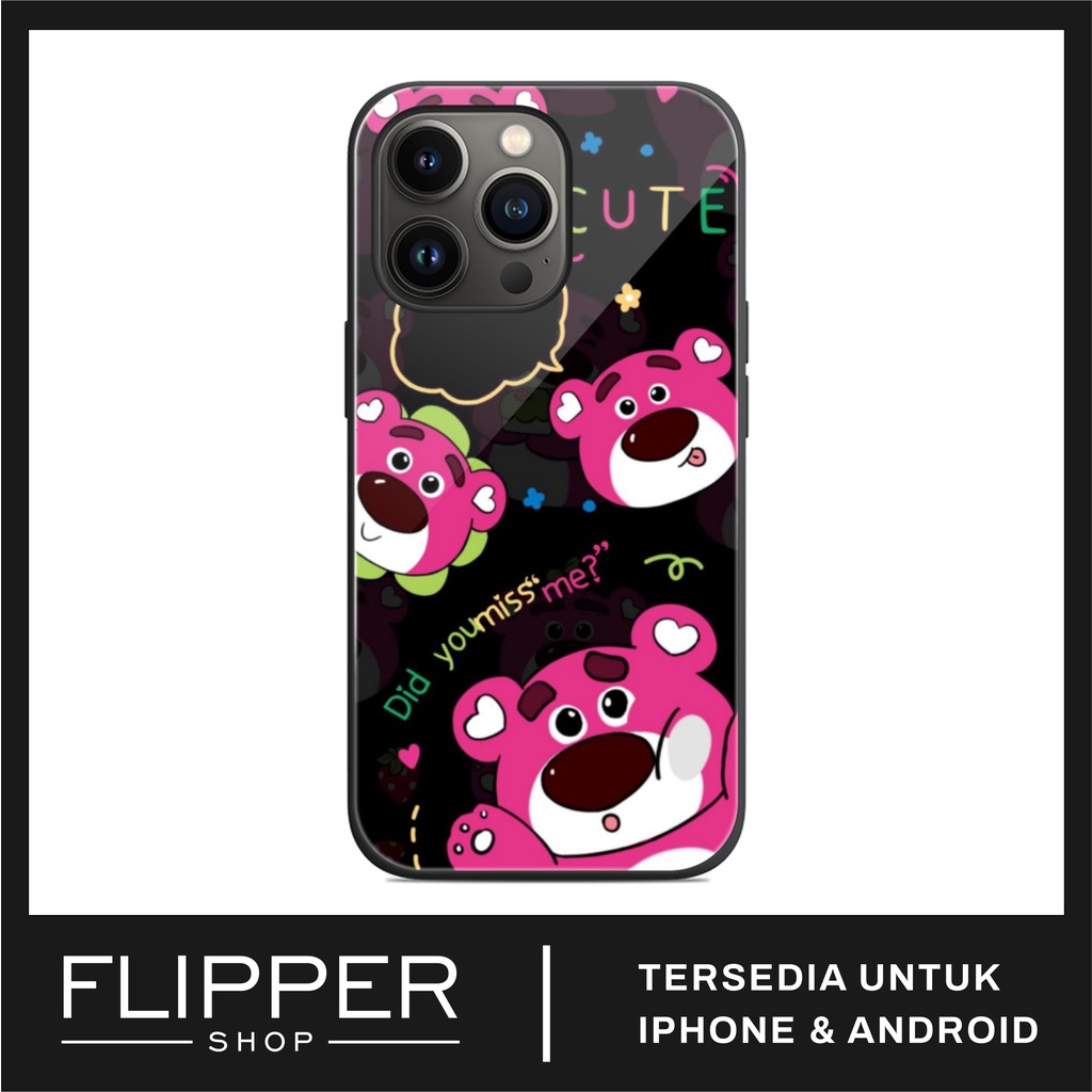 Jual Glass Case HP Black Lotso Untuk Android & iPhone 13 14 15 16 12 11 ...