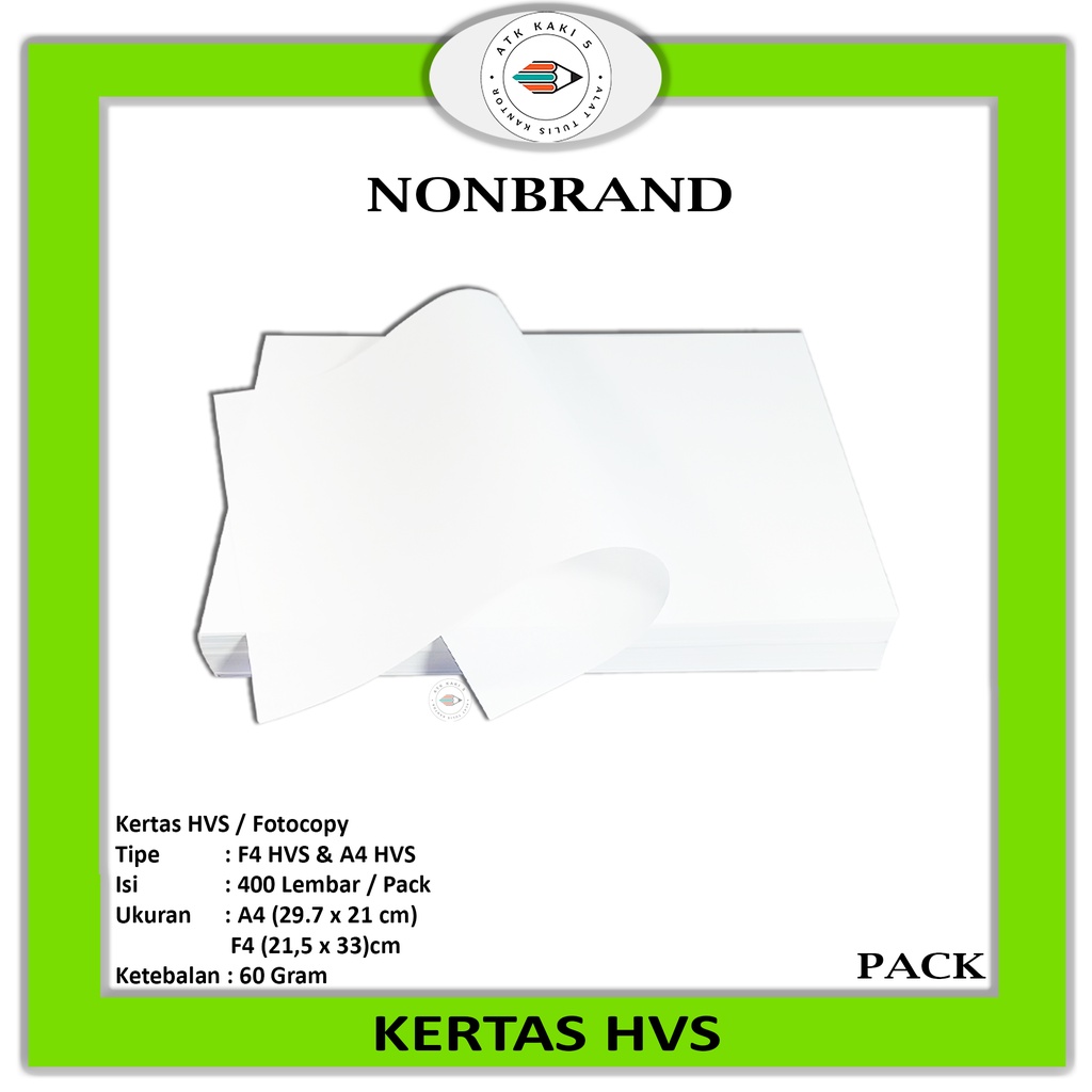 Jual ATKKAKI5 - Kertas Print Hvs Putih F4 & A4 60gram - Pack | Shopee ...