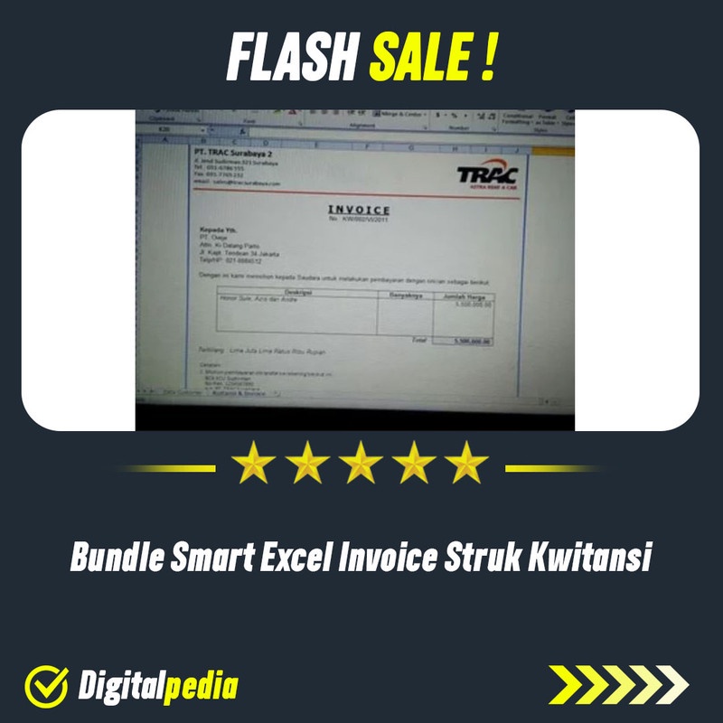 Jual Bundle Smart Excel Invoice Struk Kuitansi Kwitansi Program ...