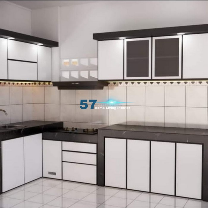 Jual Lemari Kitchen Set Minimalis Bahan Multiplek HPL/ Duco/ Tacosheet ...