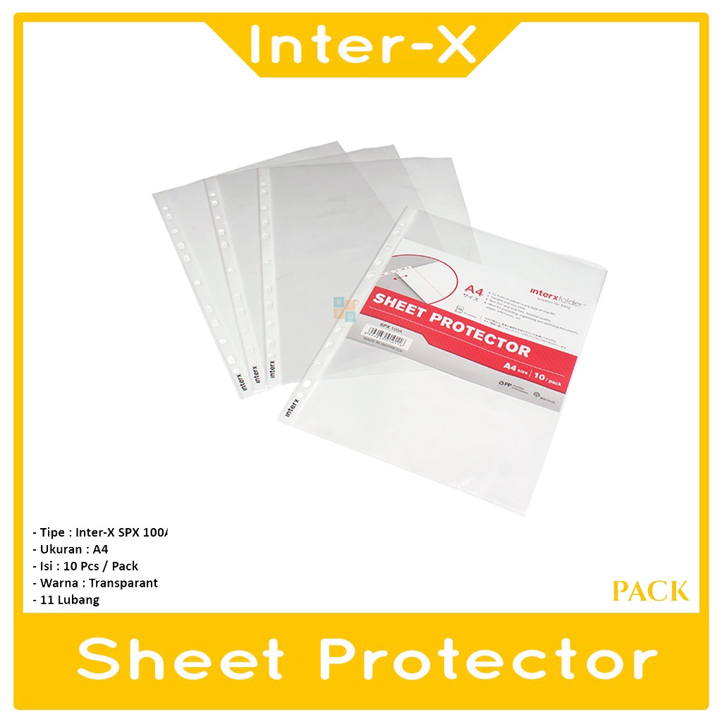 Jual INTER X FOLDER - Sheet Protector - PP Pockets A4 isi 10 Lembar ...