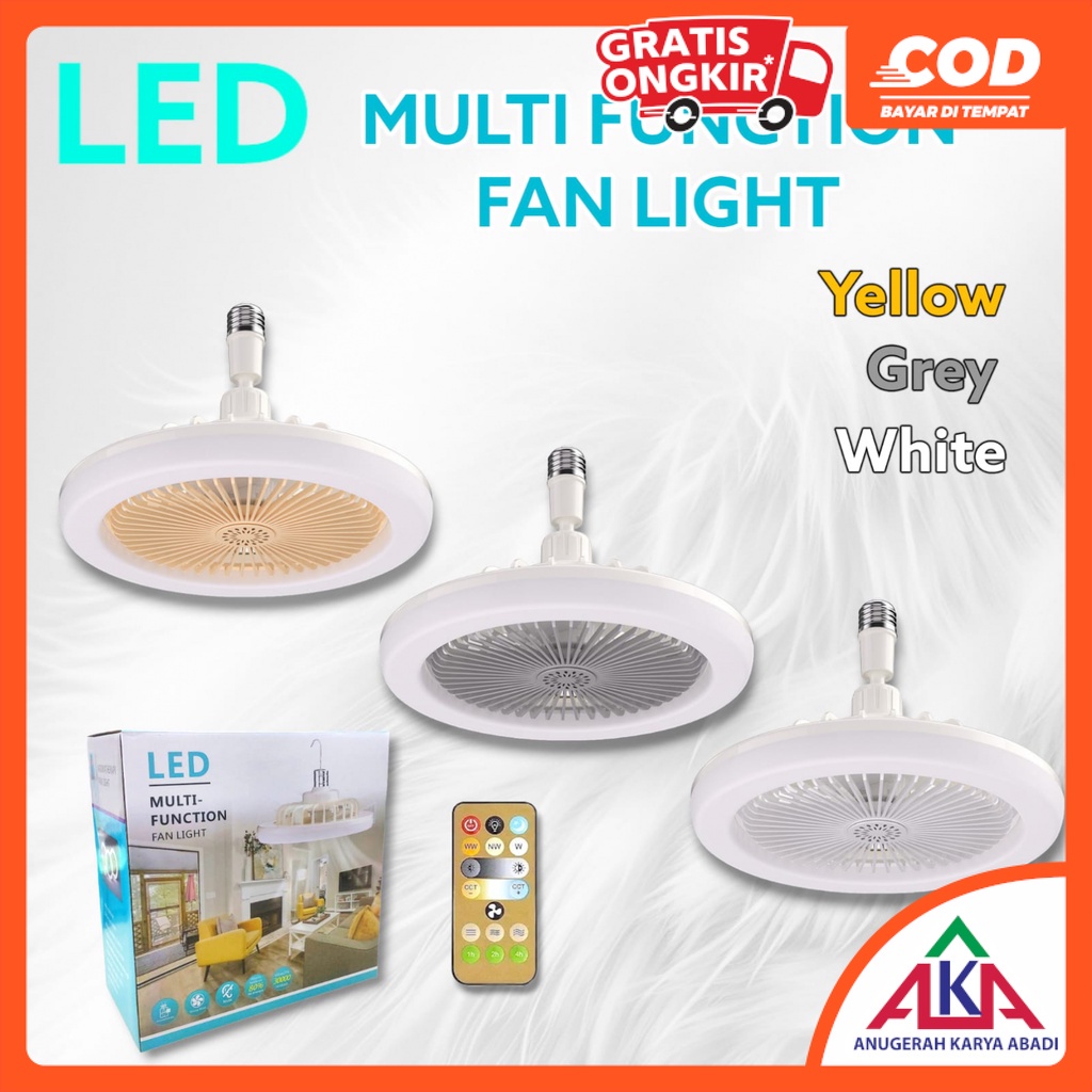 Jual Lampu Kipas Angin Plafon 2 in 1 LED Multi Function Fan Light E27 | Shopee Indonesia