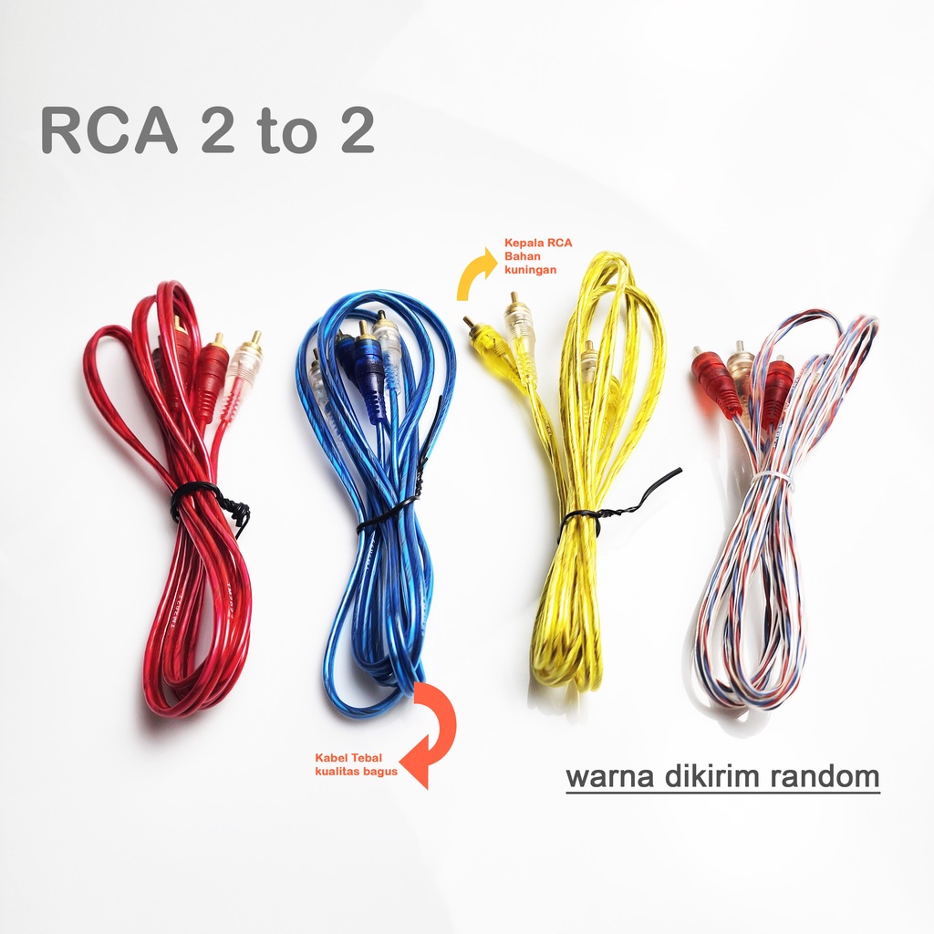 Jual kabel audio RCA 2 in 2 RCA 2 to 2 | Shopee Indonesia