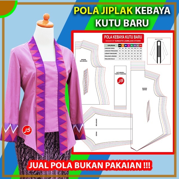 Jual Pola Jiplak Kebaya Kutu Baru 8 in 1 | Aneka Pola | Shopee Indonesia