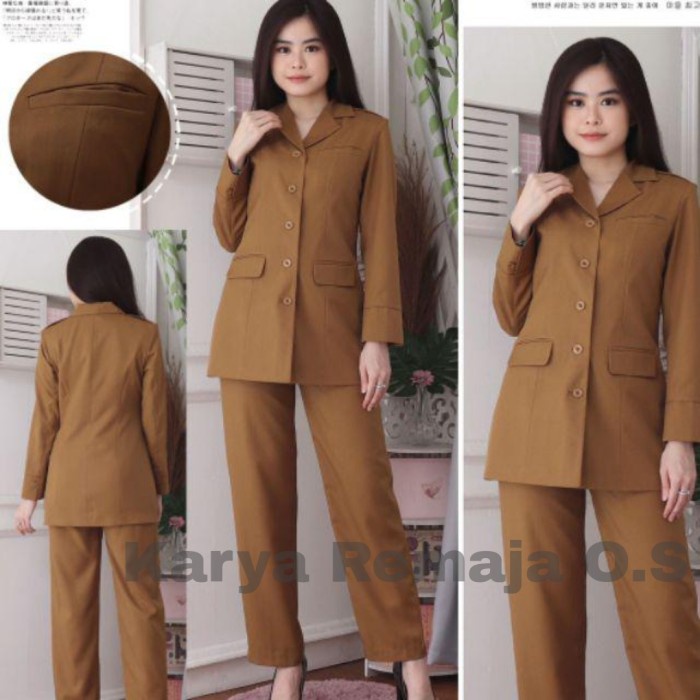 Jual Promo Trend Style Setelan Seragam Pns Wanita Pdh Pemda Wanita Baju ...