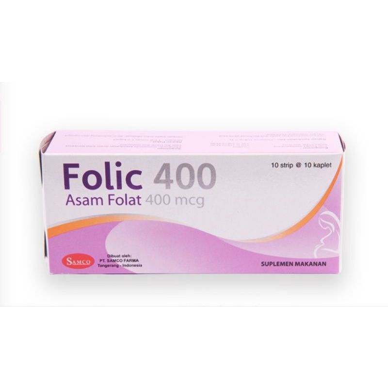 Jual Folic 400 / 100 kaplet -- Asam Folat Folic Acid 400 mcg Folavit ...