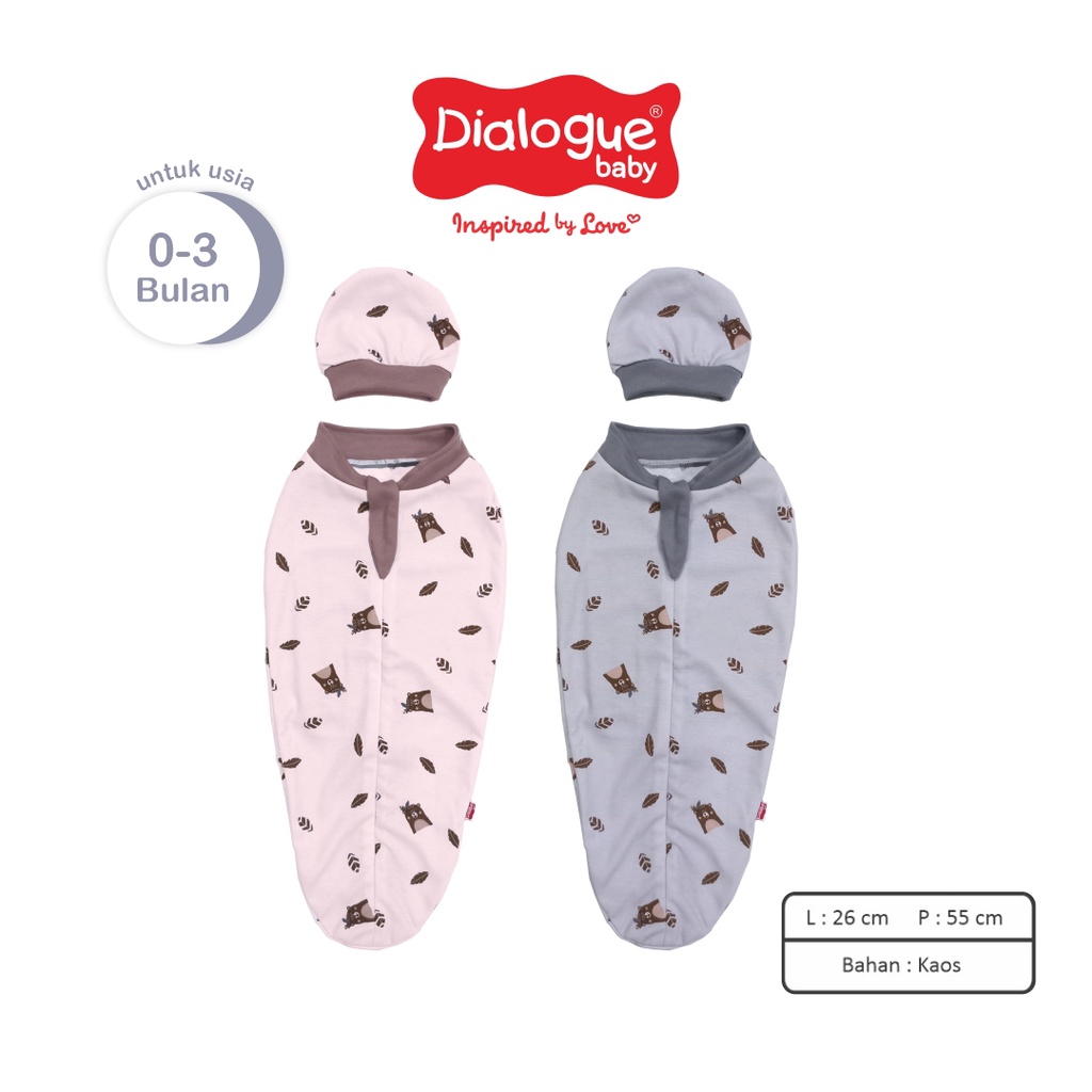Jual Dialogue Baby Bedong Bayi Instan + Topi Bearie Series - DLB4234 ...