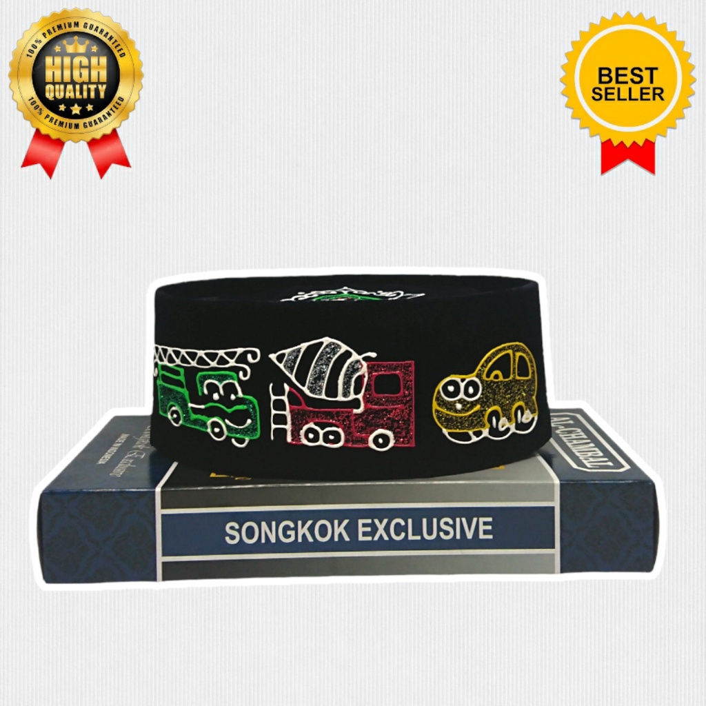 Jual Songkok Hitam / Songkok Anak Mobil / Songkok Hitam Polos / Songkok ...