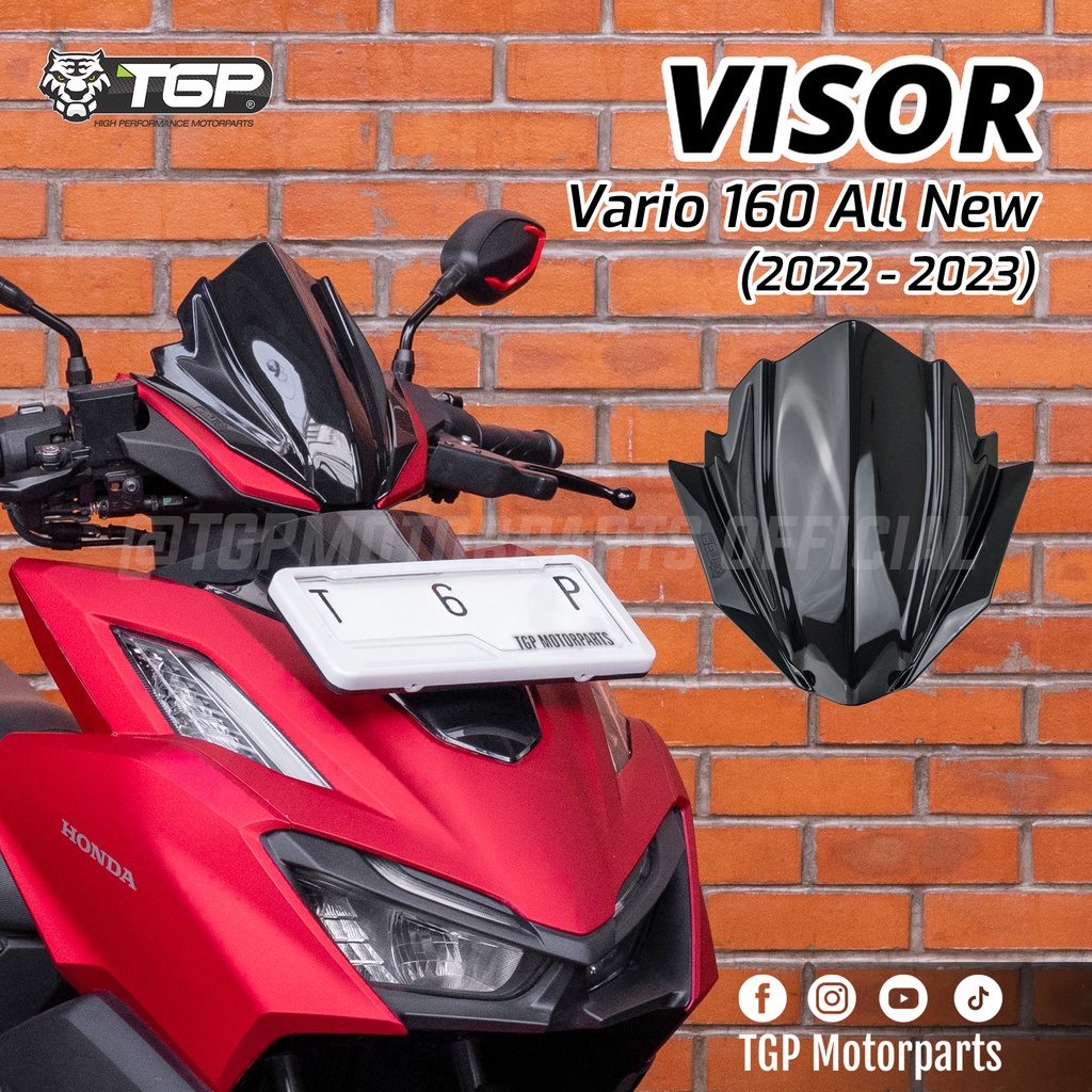Jual TGP Visor Honda Vario 160 All New black piano | Shopee Indonesia
