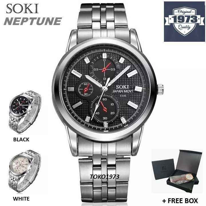 Jual SOKI NEPTUNE - Jam tangan pria arloji pria sporty men's watch FREE ...