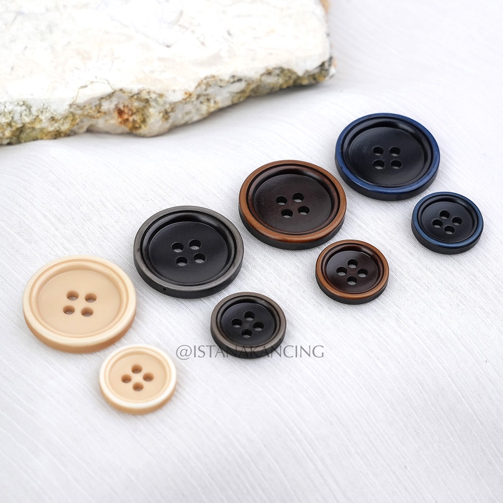 Jual Kancing 4 Lubang LUSINAN Leonard Button Kancing Plastik Kemeja ...