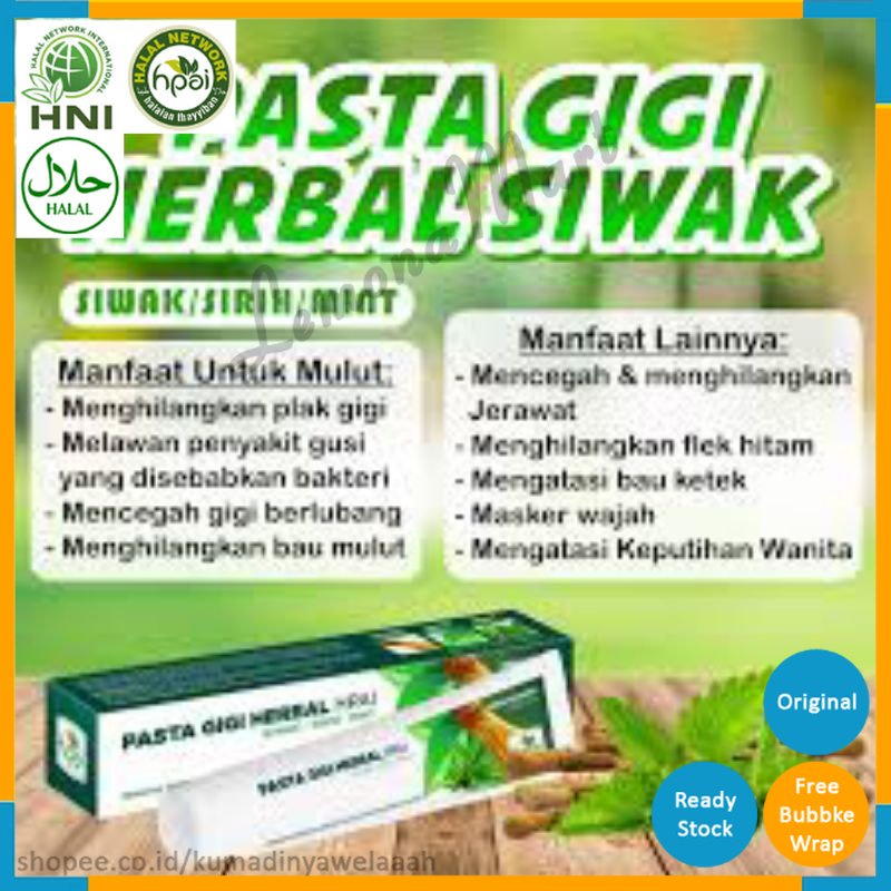 Jual PASTA GIGI HERBAL PGH SIWAK - HNI HPAI HK4-Lemonamart | Shopee ...
