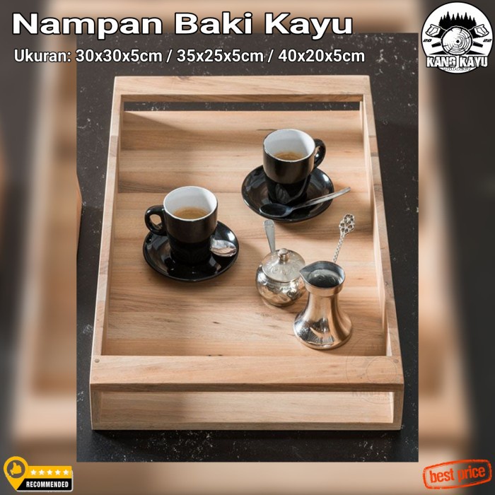 Jual Baki kayu Mahoni Nampan Hantaran wooden tray full kayu 30cm ...